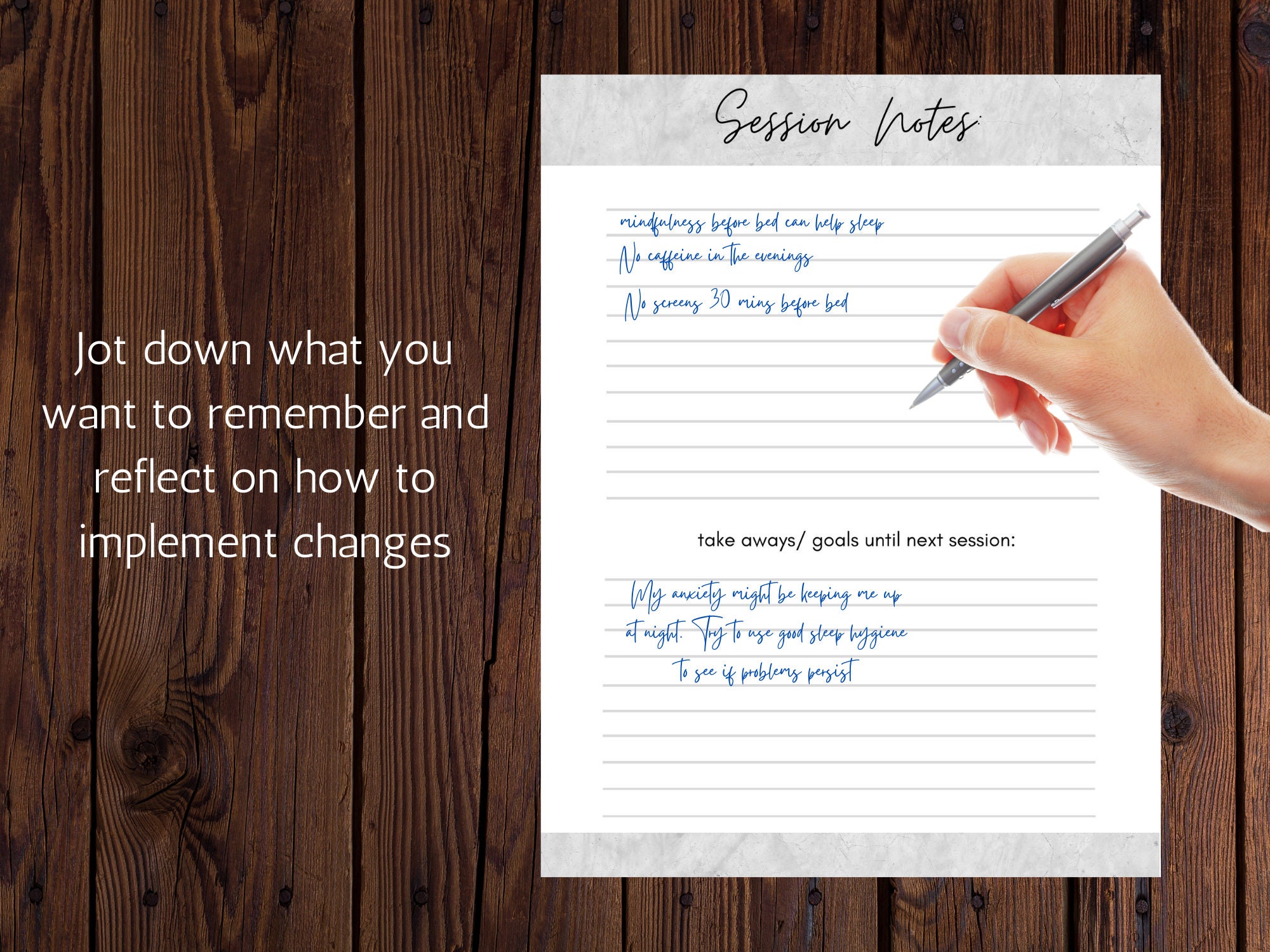 Pre- Therapy Guided Journal Page, Therapy Session Notes, Mental Health ...