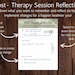 Therapy Worksheets, Pre Therapy Session and Post Therapy Session ...