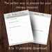Pre- Therapy Guided Journal Page, Therapy Session Notes, Mental Health ...