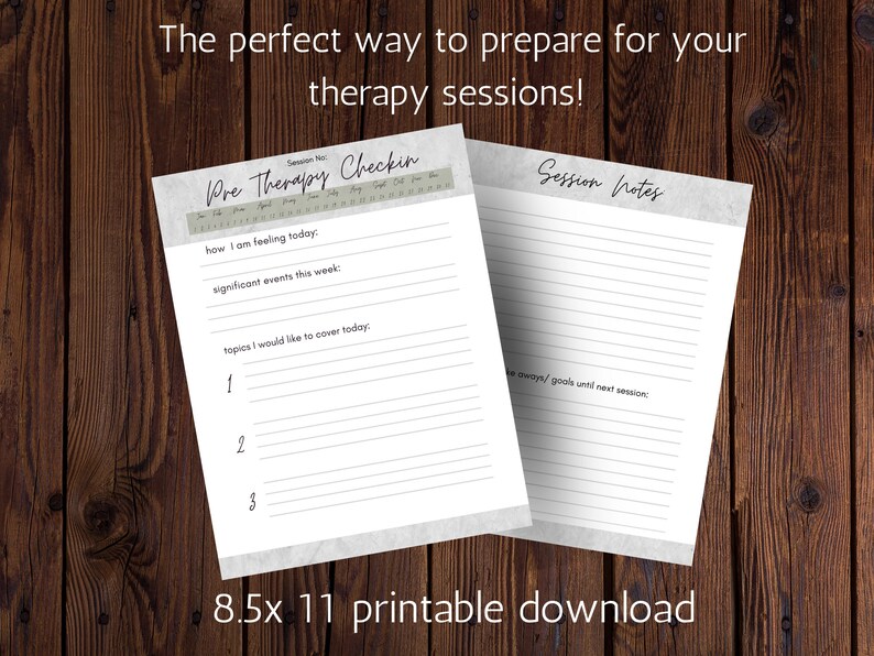 Pre- Therapy Guided Journal Page, Therapy Session Notes, Mental Health ...