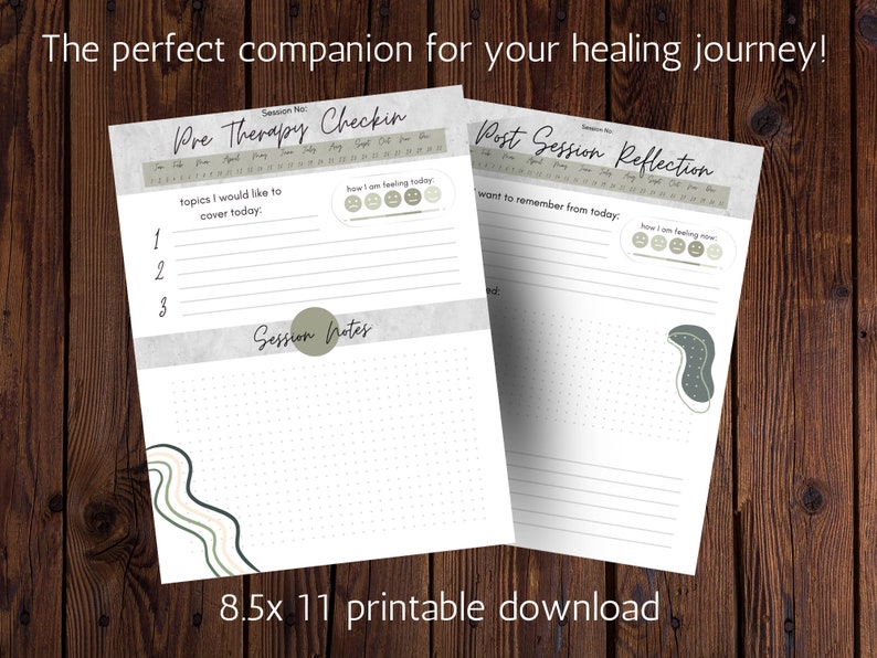 Therapy Worksheets, Pre Therapy Session and Post Therapy Session ...