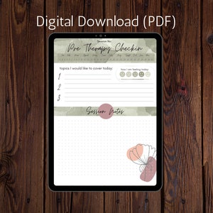 Therapy Worksheets, Pre Therapy Session and Post Therapy Session ...