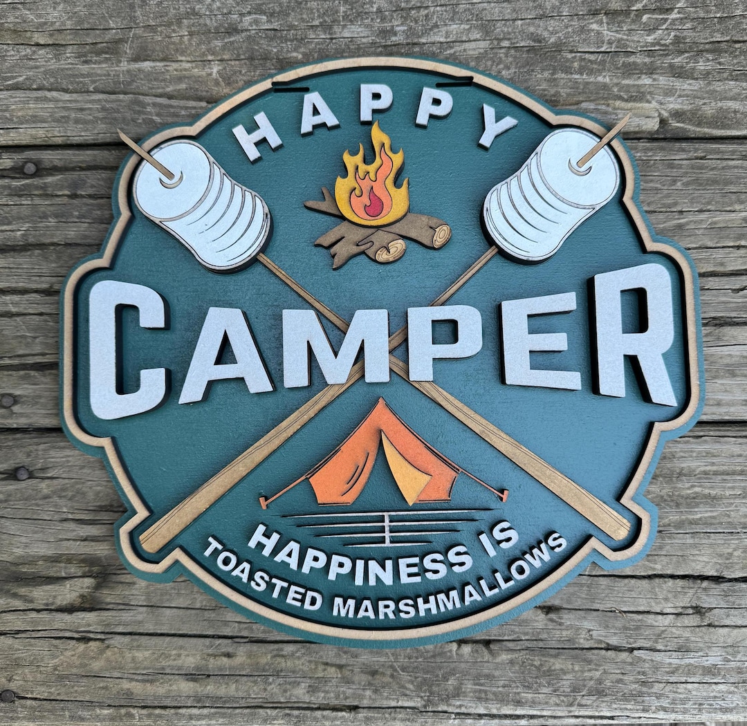 Happy Camper Sign - Etsy