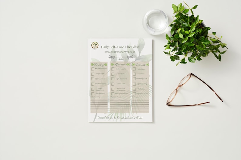 Printable Daily Wellness Checklist - Etsy