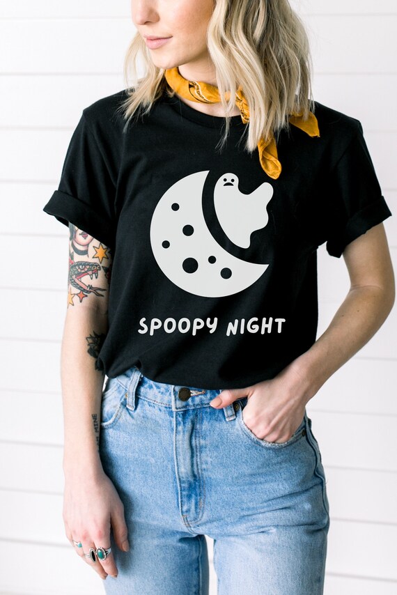 SPOOPY NIGHT Ghost Shirt Cute Halloween Shirt Silly Ghost - Etsy