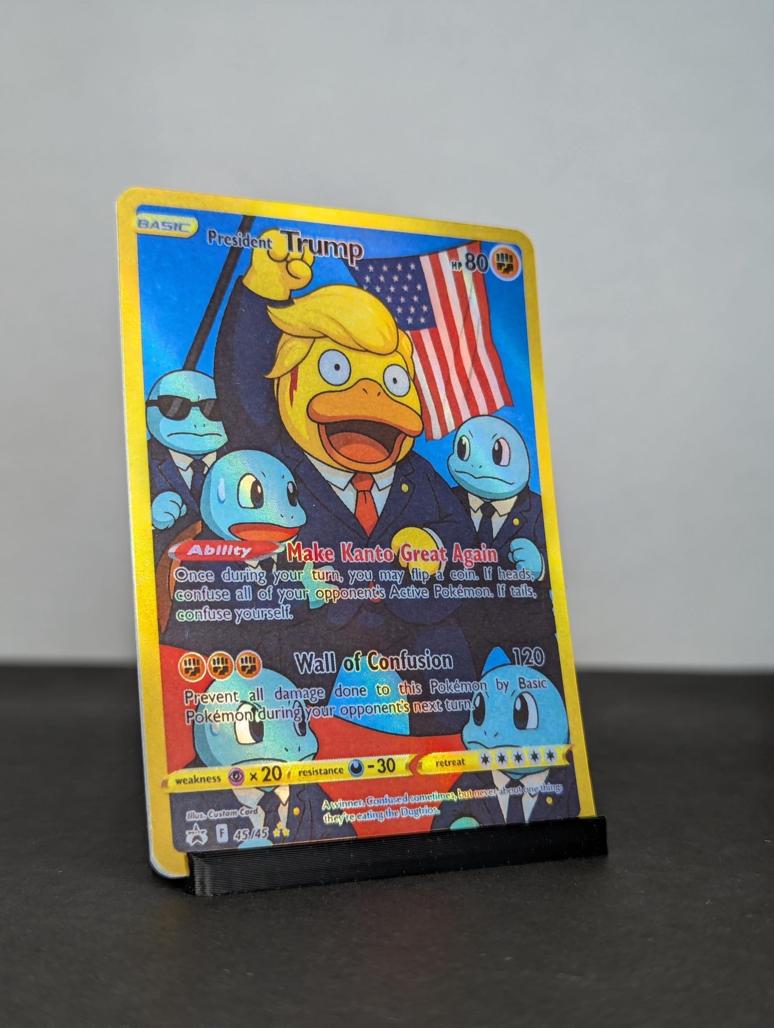 Donald Trump Psyduck Proxy Card – Funny Holographic Fan-made ...