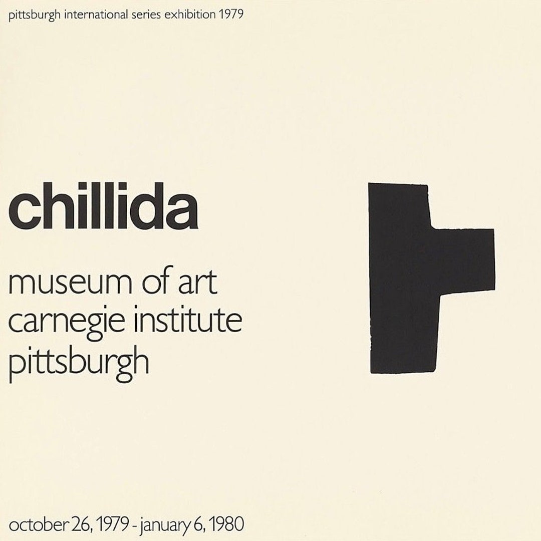 Eduardo CHILLIDA, Original Lithographic Poster, Pittsburgh Museum, 1979 ...