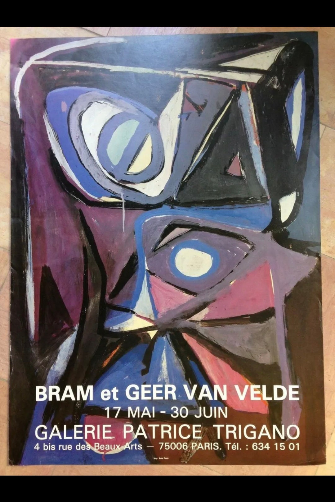 Bram Et Geer Van Velde Beautiful Vintage Lithographic Poster, 1975 - Etsy