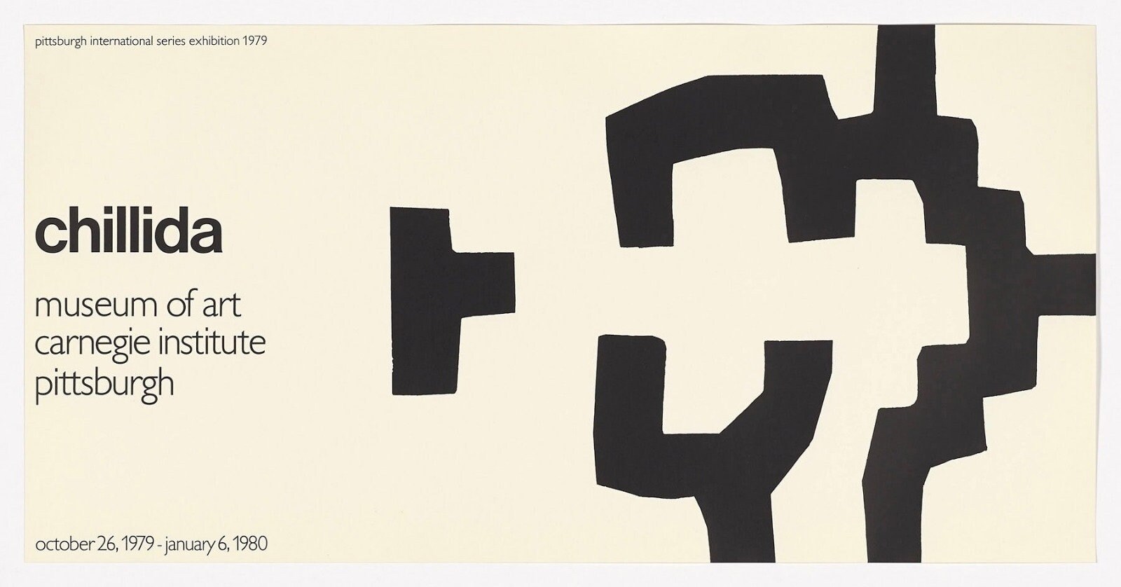 Eduardo CHILLIDA, Original Lithographic Poster, Pittsburgh Museum, 1979 ...