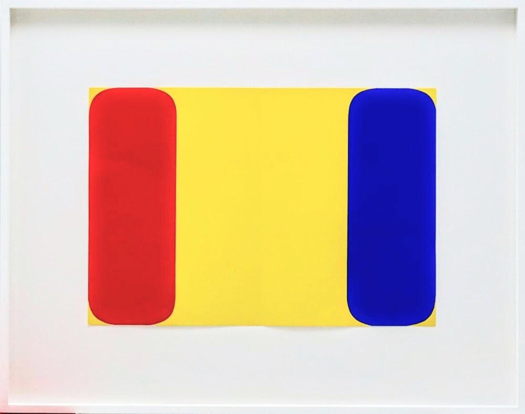 Ellsworth KELLY, Original Lithograph in Colors, 1964 Red, Yellow and ...