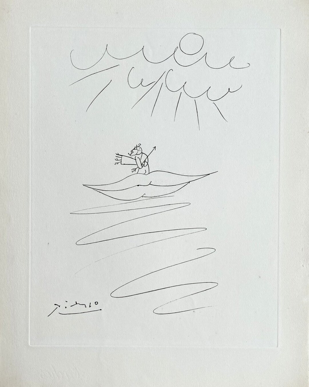 Pablo PICASSO Angel of Love Signed Etching, 1954 - Etsy