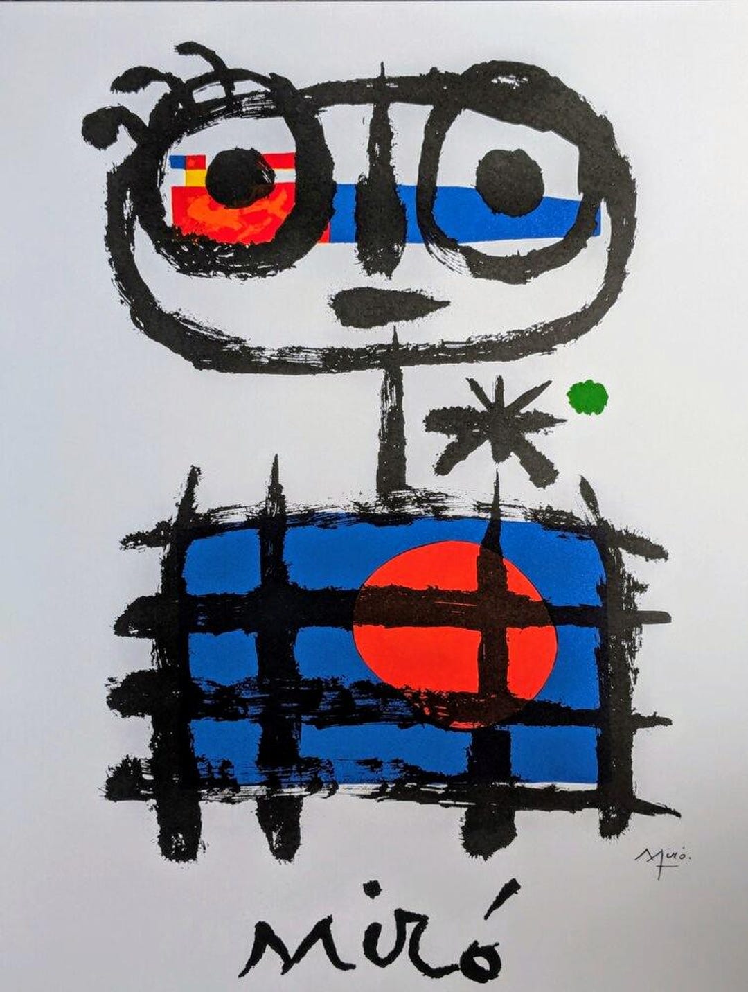 Joan Miro, Beautiful Art Impression in Color Lithograph Imaginary Boy ...