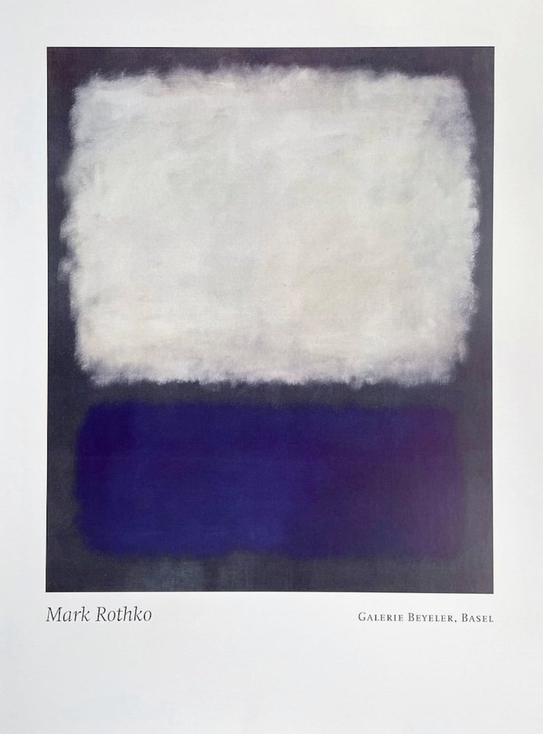 Mark Rothko Blue and Grey Beautiful Offset Lithograph 1996 - Etsy