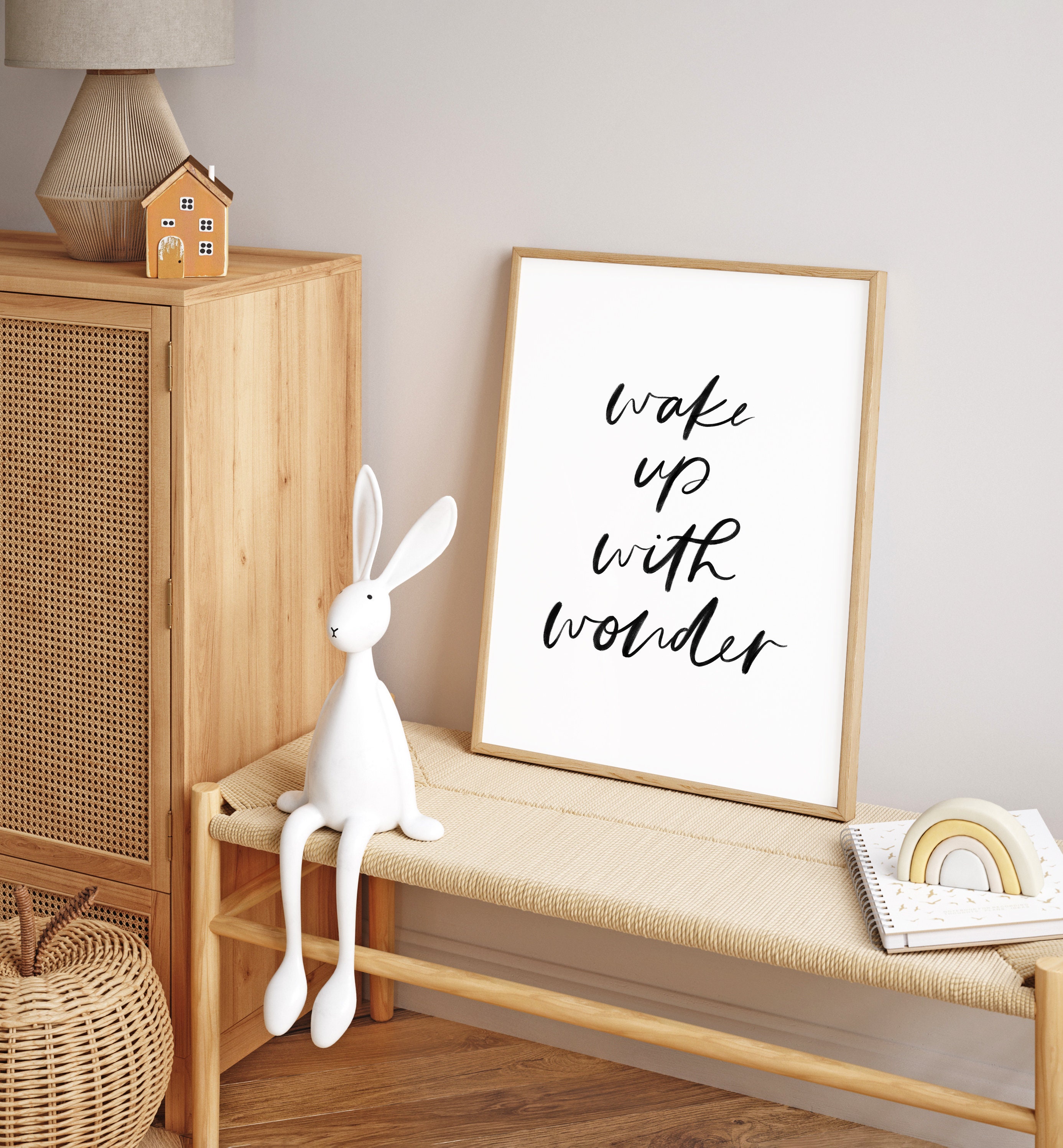 Wake up With Wonder Printable | Calligraphy Art Print | Hand Lettering ...