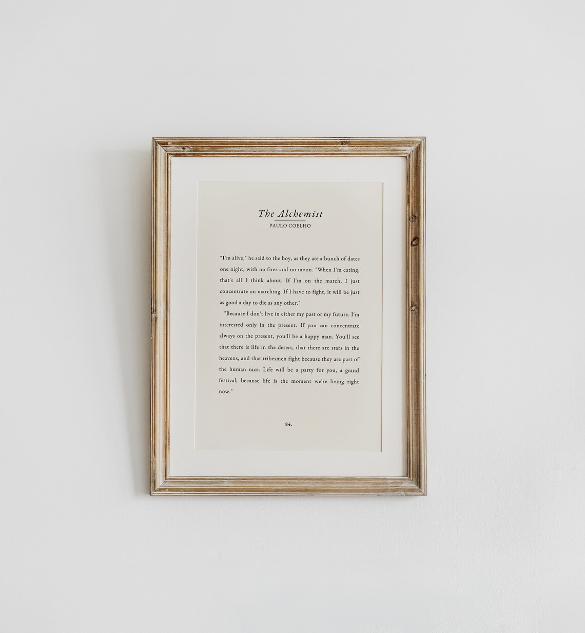 THE ALCHEMIST Quote Digital Download | Paulo Coelho Quote Poster ...