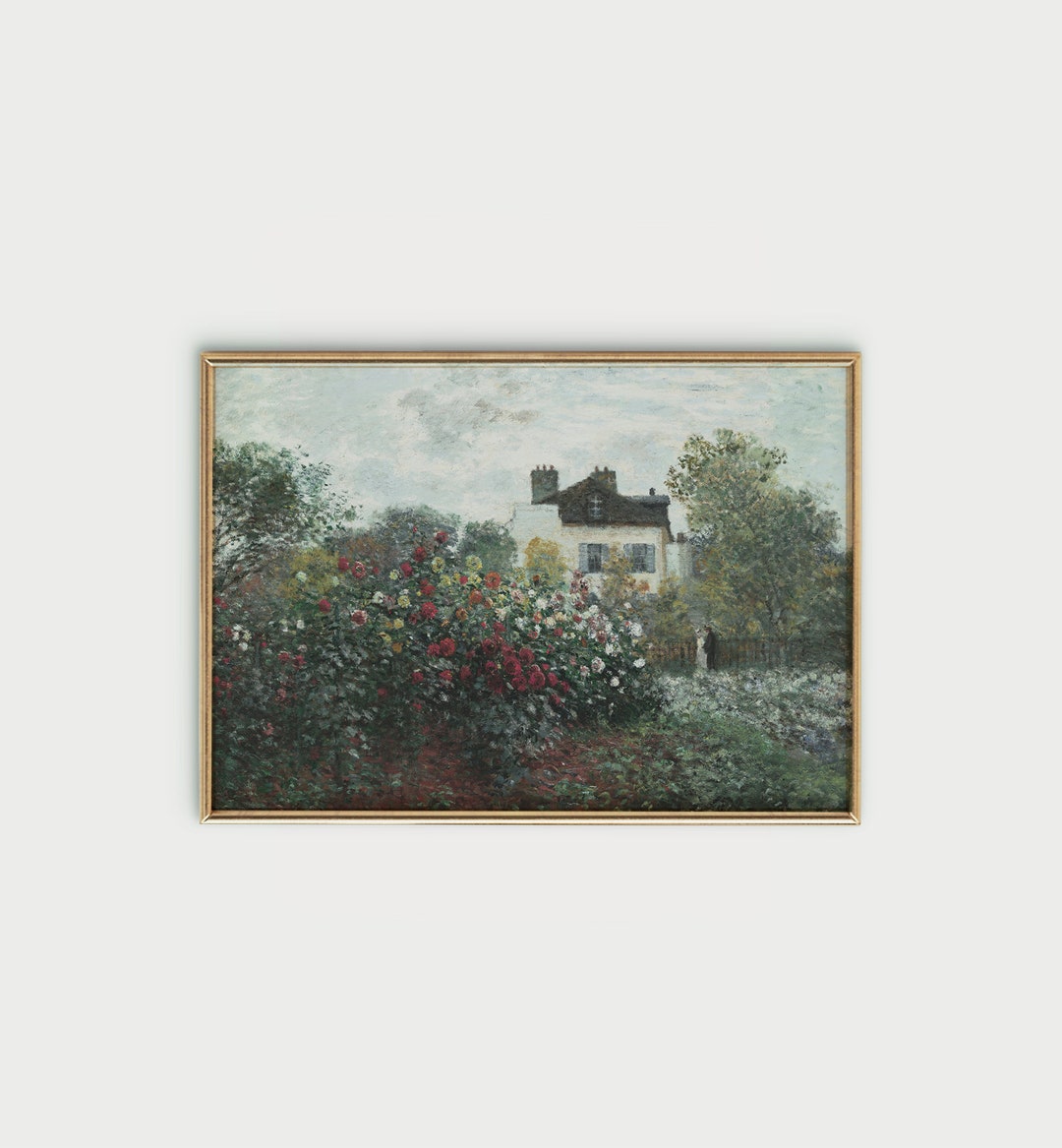 Impressionist Floral Oil Painting | English Cottage Art | Cottage Core ...