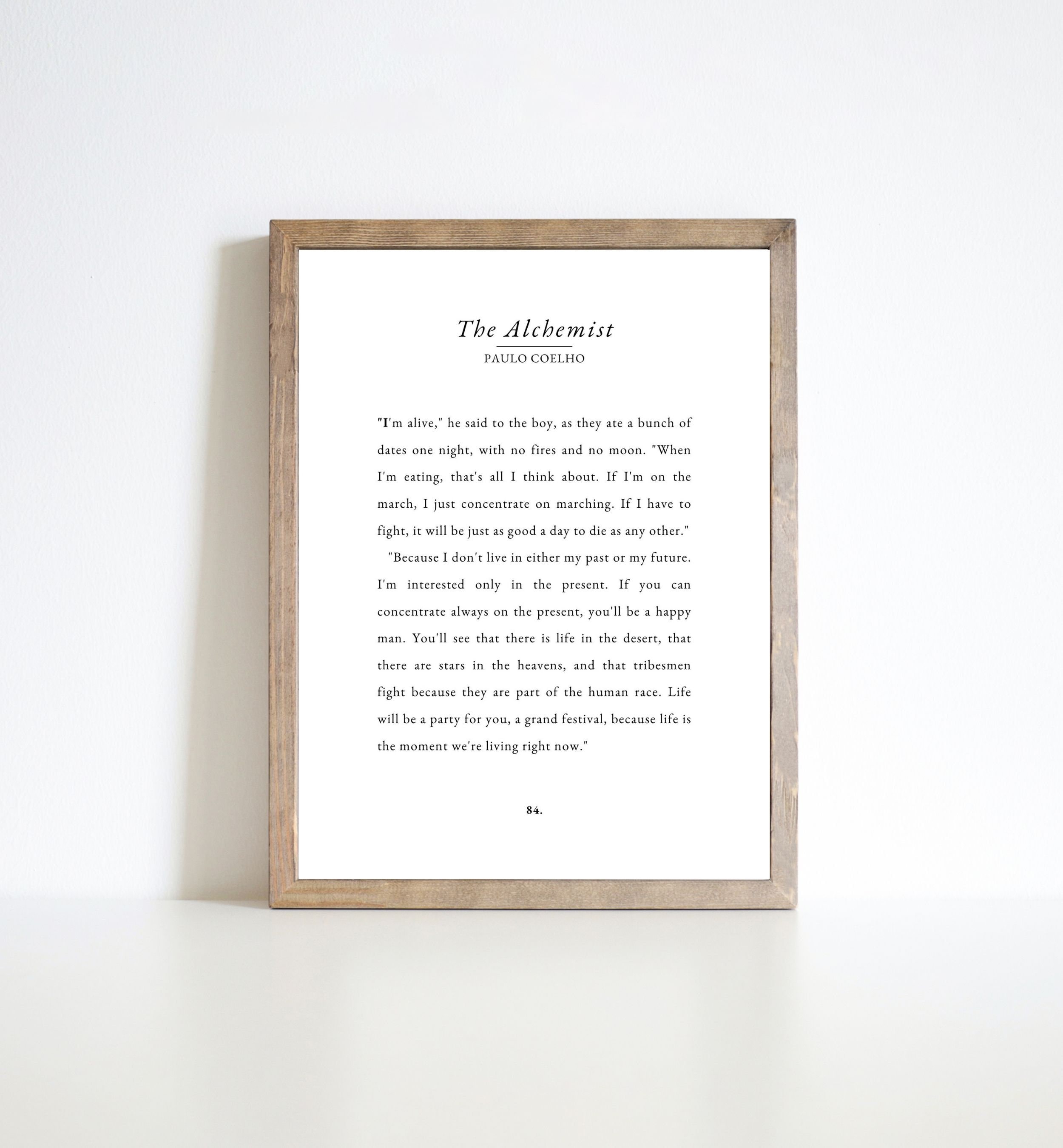 THE ALCHEMIST Quote Digital Download | Paulo Coelho Quote Poster ...