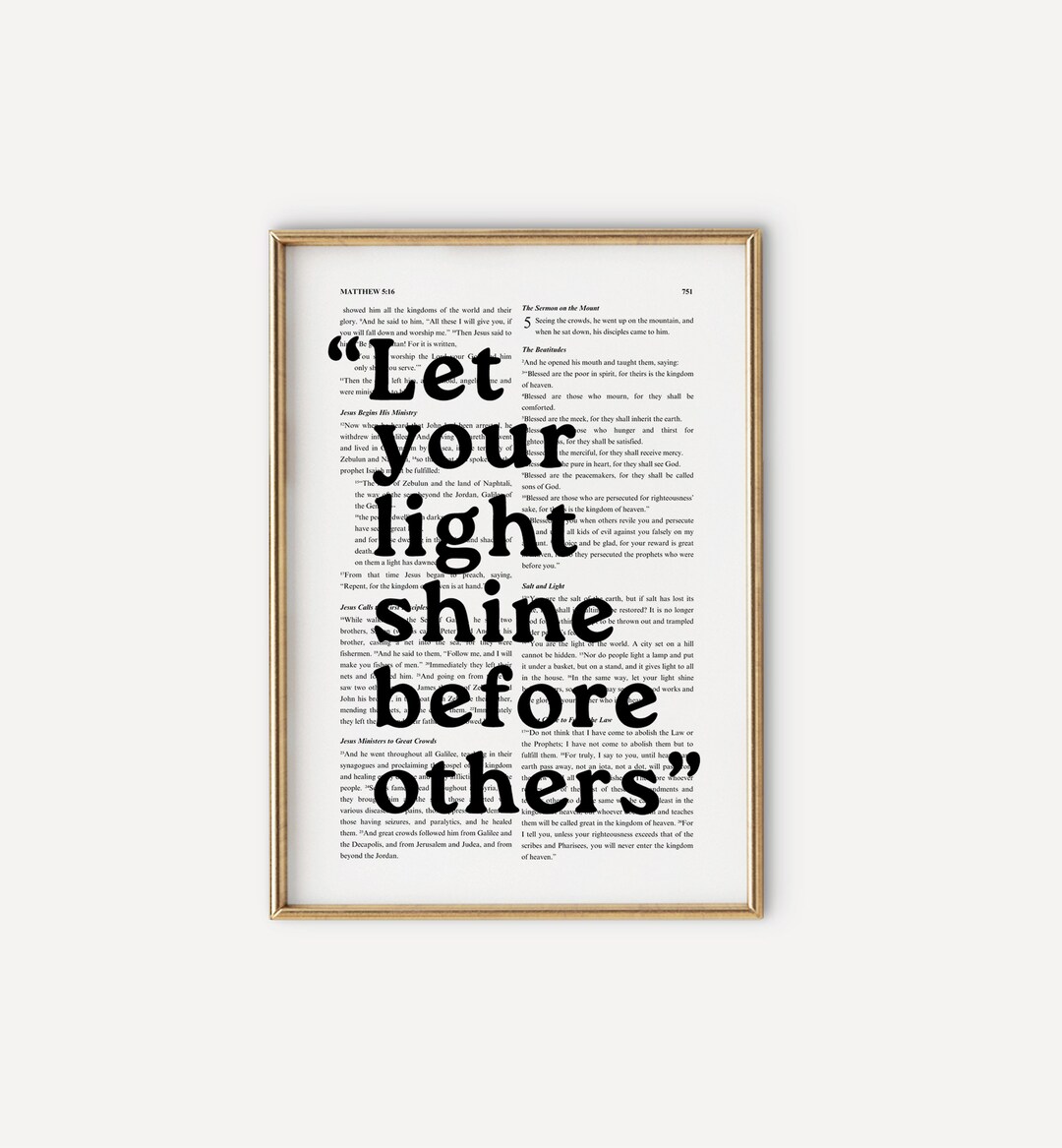 Matthew 5:16 Printable | Rustic Bible Verse Wall Art | Christian Wall ...