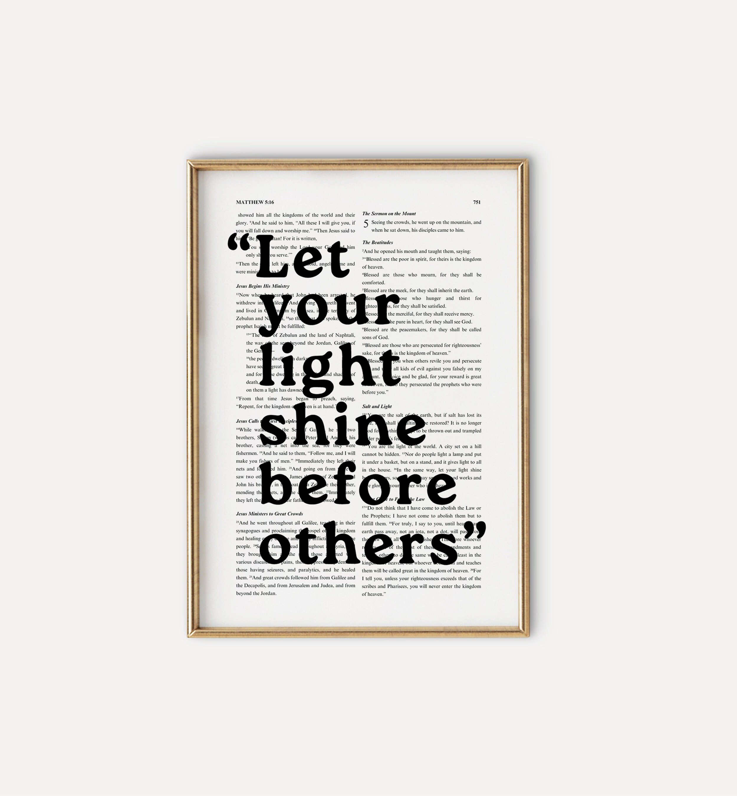 Matthew 5:16 Printable Rustic Bible Verse Wall Art Christian Wall Decor ...