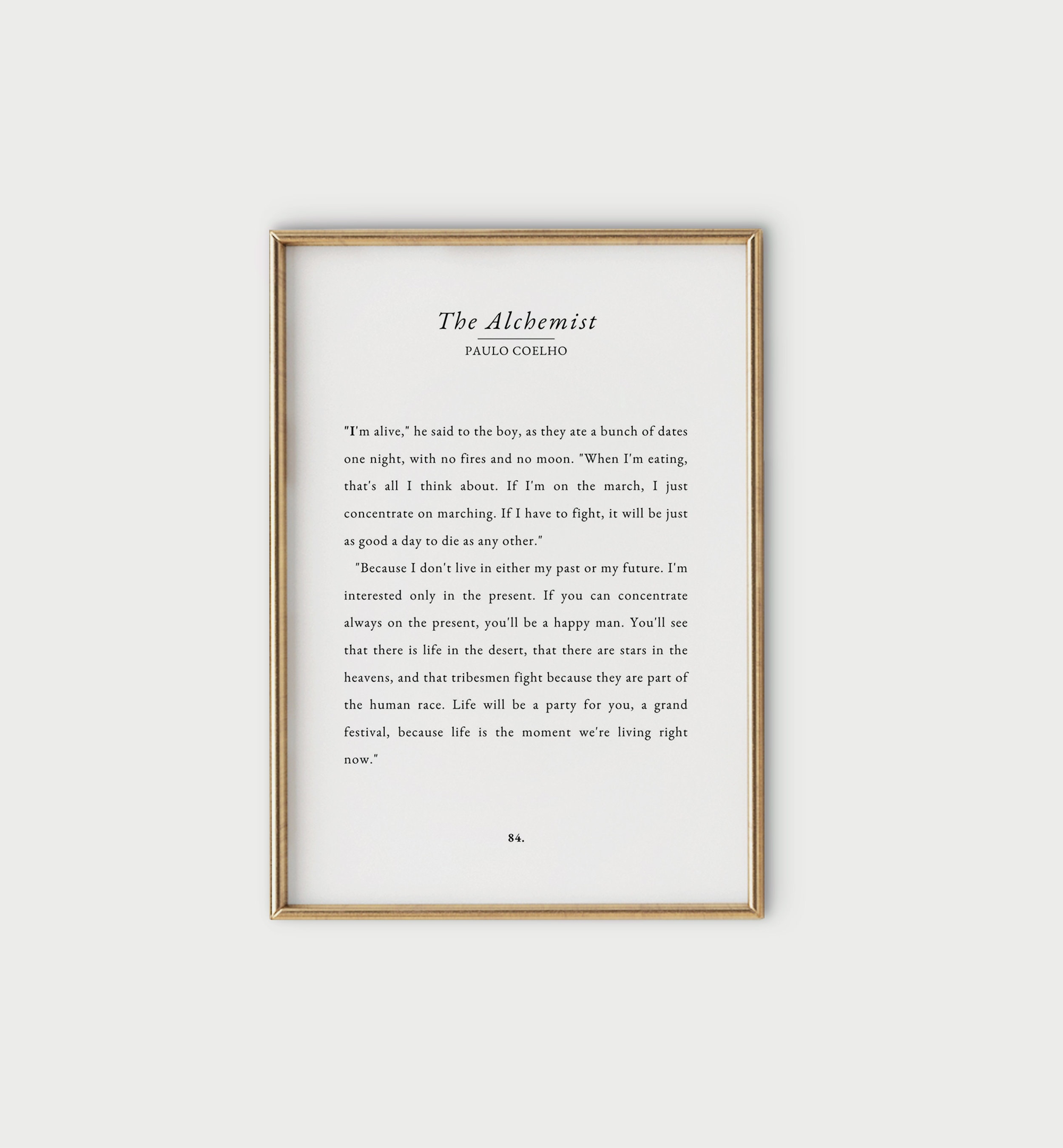 THE ALCHEMIST Quote Digital Download | Paulo Coelho Quote Poster ...