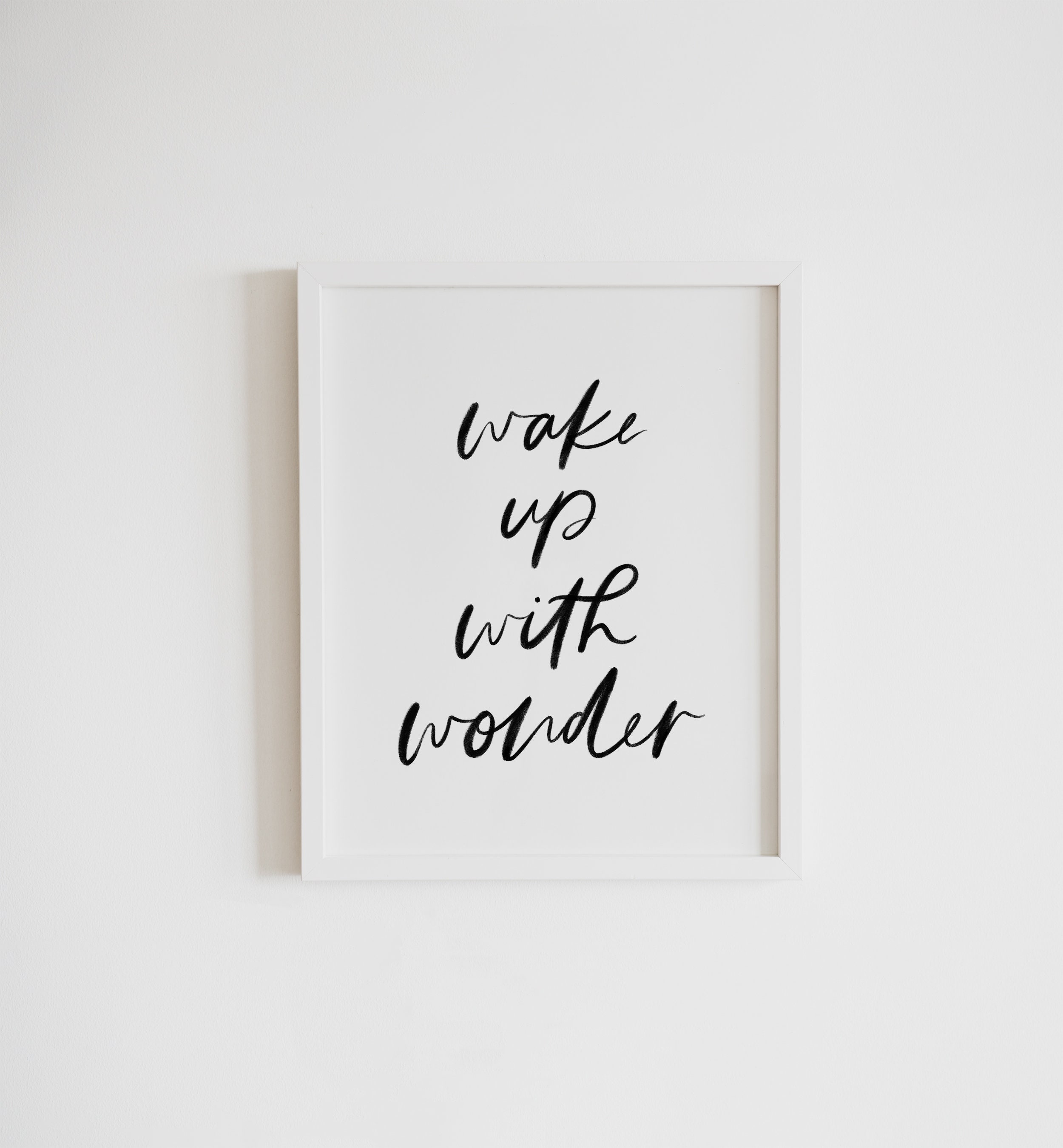 Wake up With Wonder Printable Calligraphy Art Print Hand - Etsy
