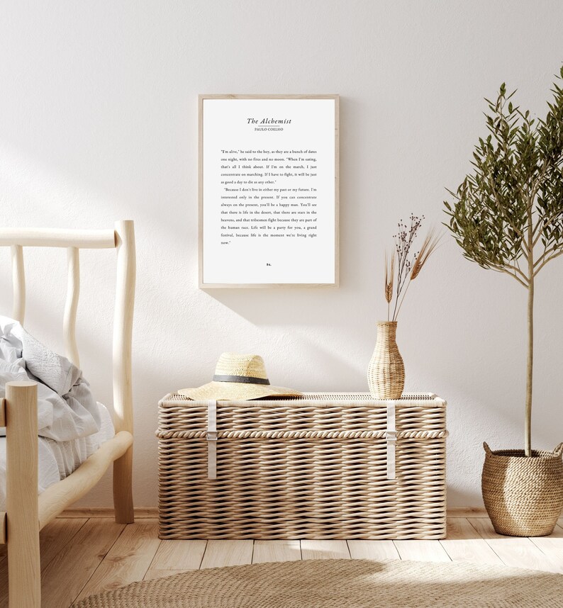 THE ALCHEMIST Quote Digital Download | Paulo Coelho Quote Poster ...