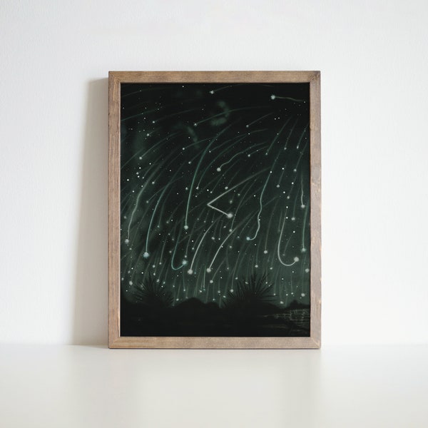 Meteor Shower Print - Etsy
