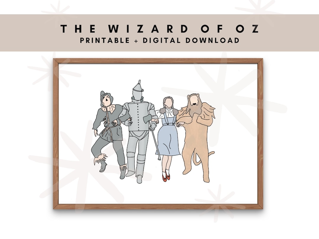 Wizard of Oz Wall Art Printable Digital Download Minimalist - Etsy UK