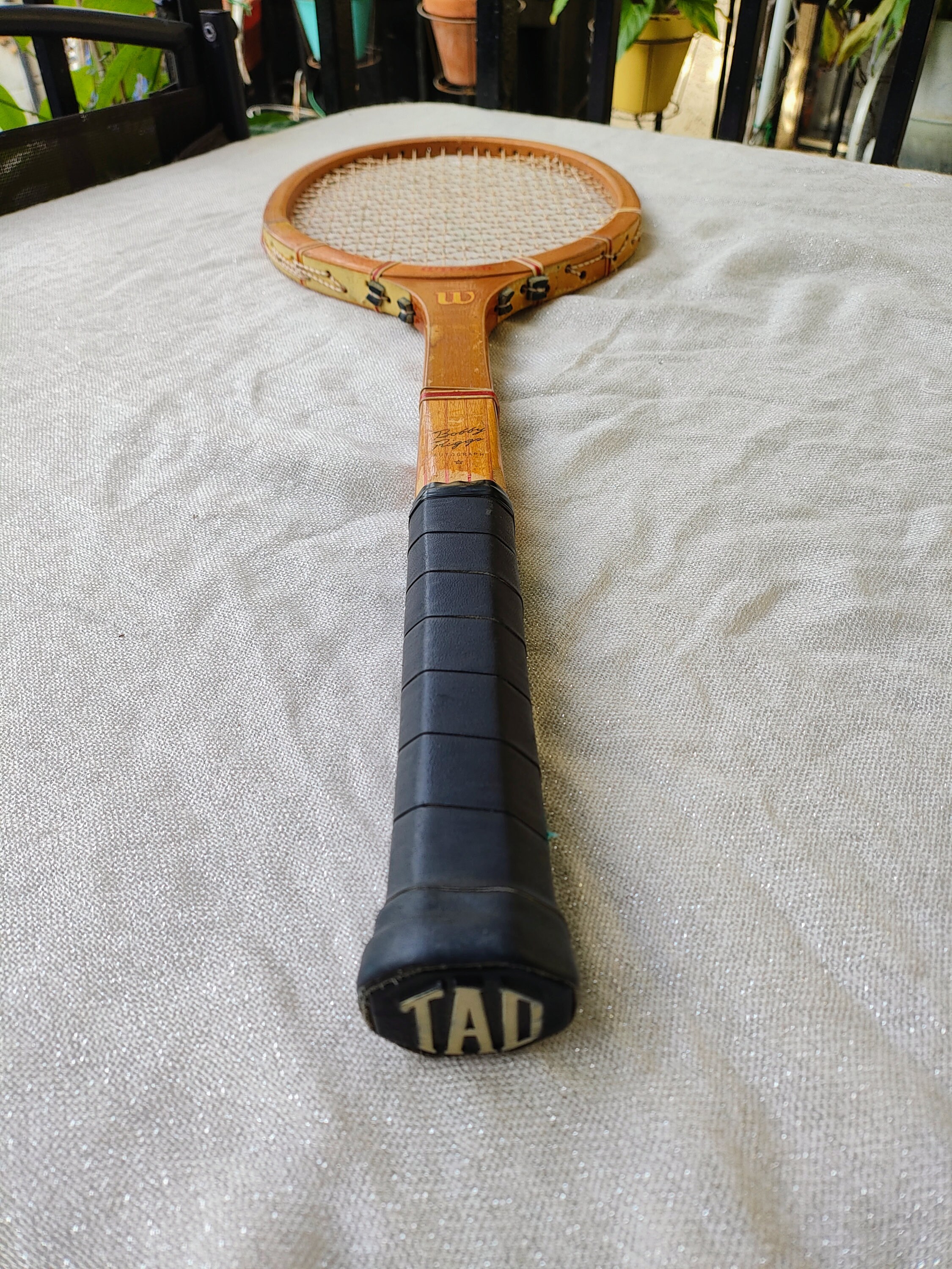 Vintage WILSON Bobby Riggs Autographed Wooden Tennis Racket - Etsy