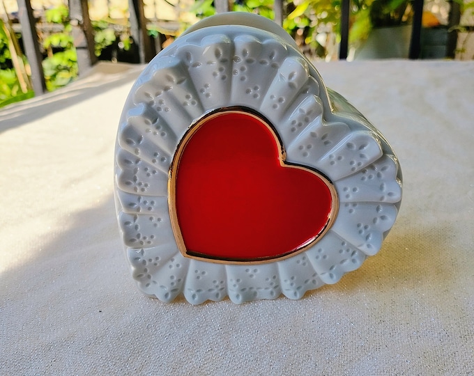Vintage Ceramic Teleflora Heart Shaped Planter Vase - Etsy