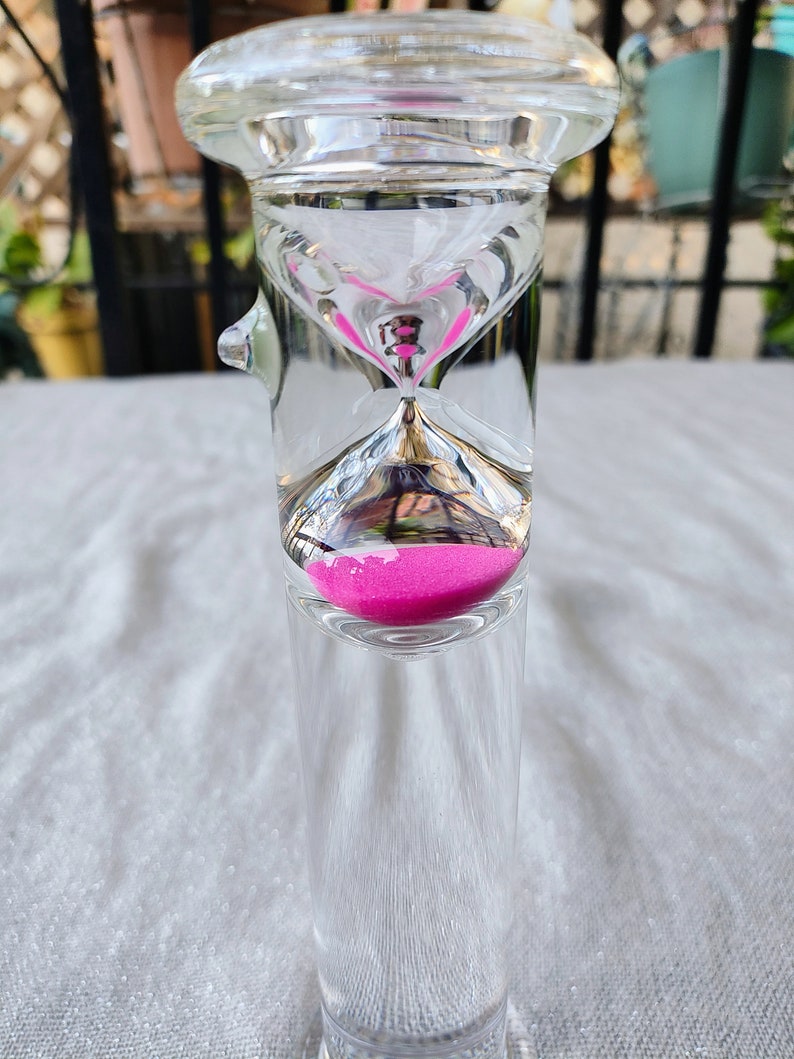 2 Minute Glass Floating Pink Sand Timer - Etsy