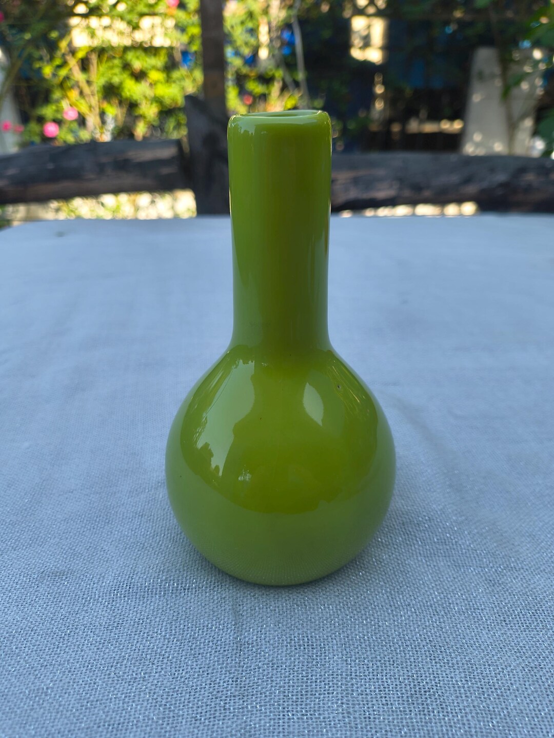 SIGNED BARBARA EIGEN 6" Green Pottery Vase Made in Portugal - Etsy