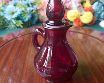1980s Avon Ruby Red Glass Strawberry Bath Foam Decanter Bottle - Etsy