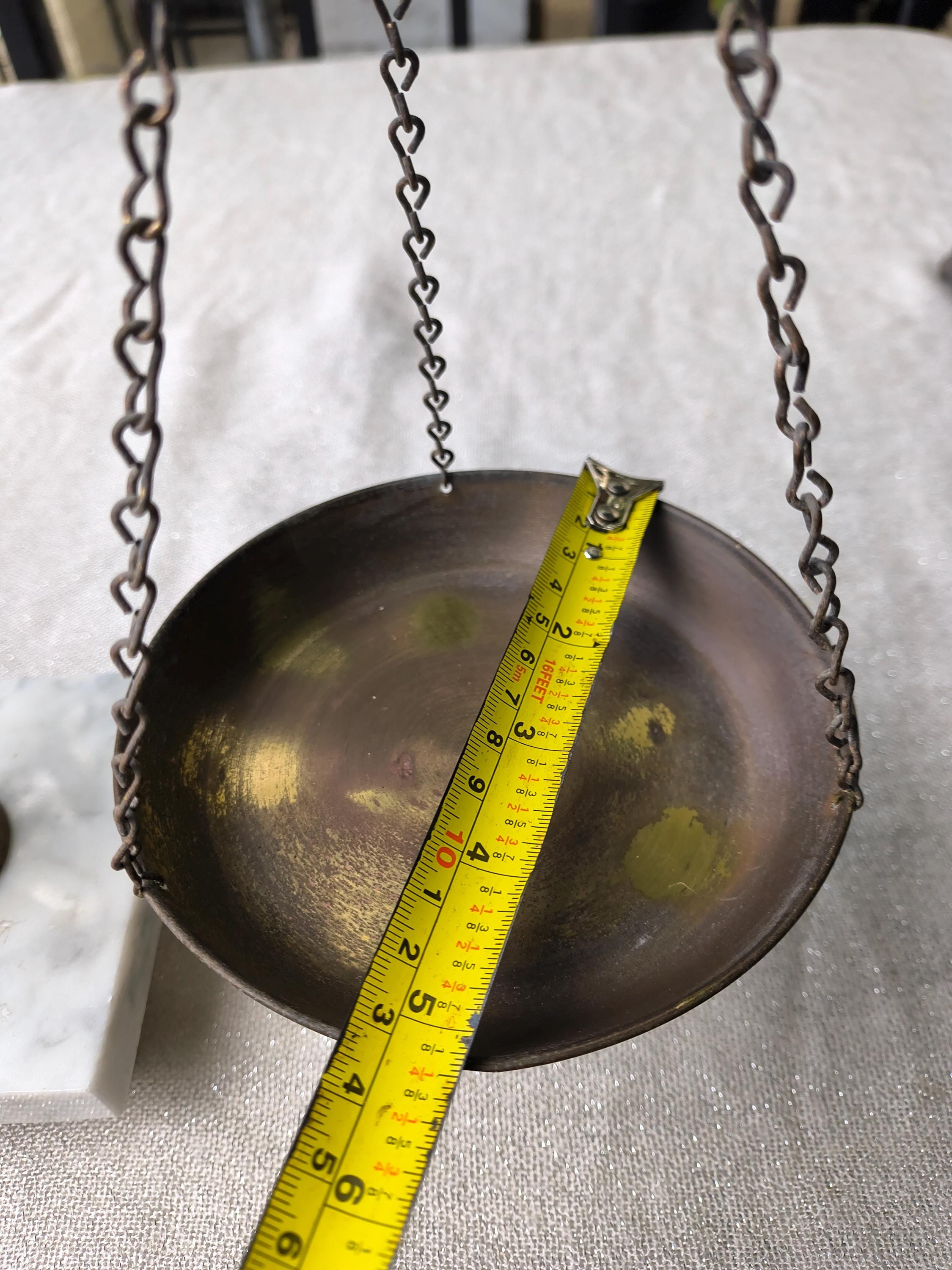 Vintage Irving Schwartz & Co "contempora" Eagle Brass and Wood Scale of ...