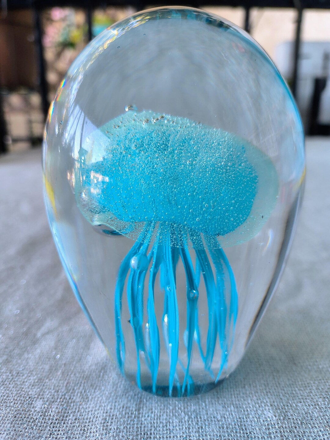 Dynasty Gallery Light Blue Jellyfish Glass Paperweight - Etsy