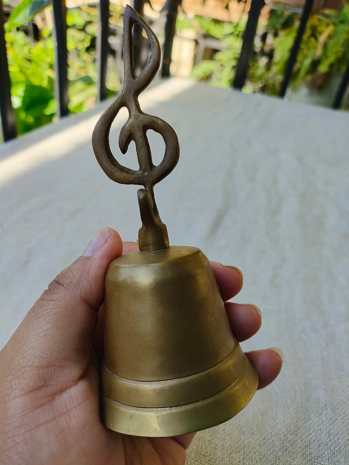 Brass Music Note Bell - Etsy