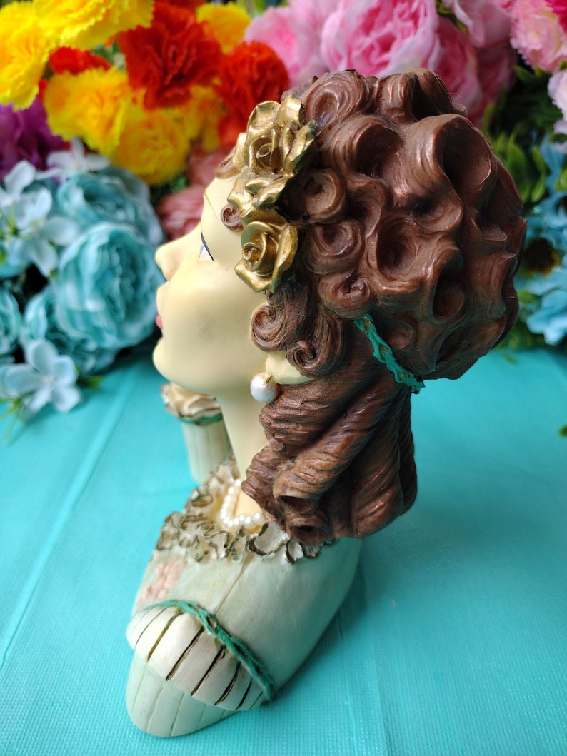 2003 Cameo Girls Head Vase Abigail 1812 - Etsy