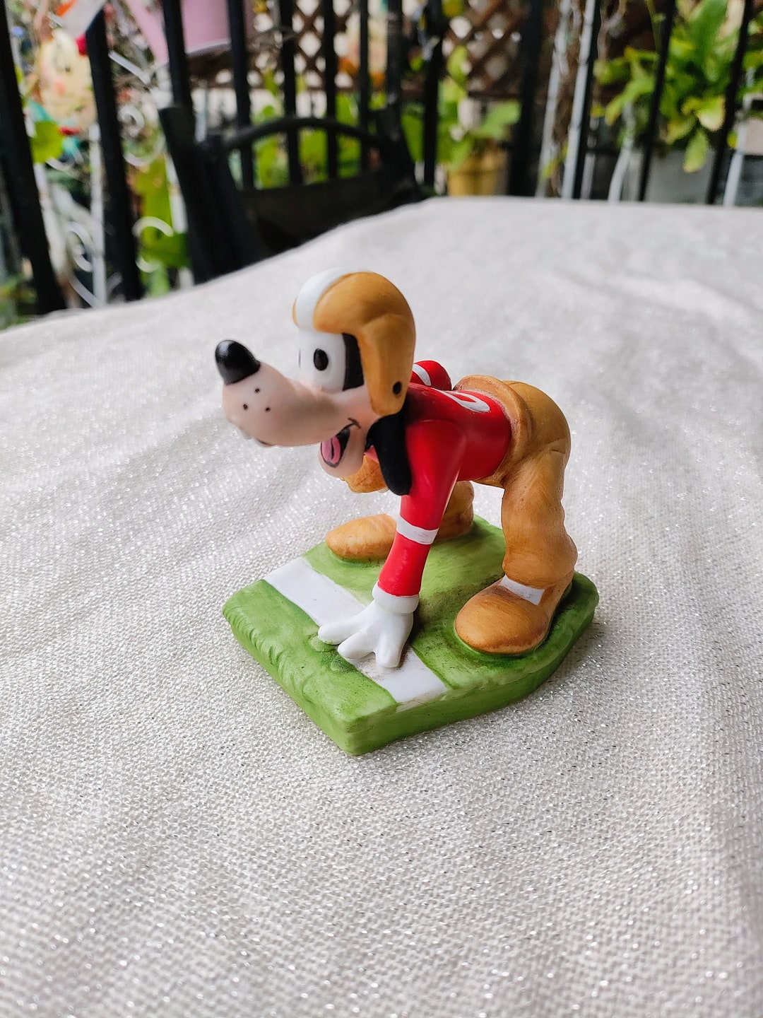 Vintage Walt Disney Porcelain Ceramic Goofy Football Player - Etsy