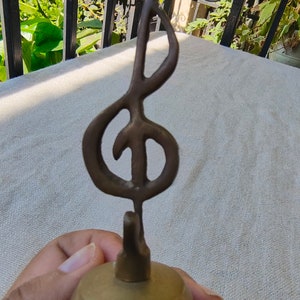 Brass Music Note Bell - Etsy