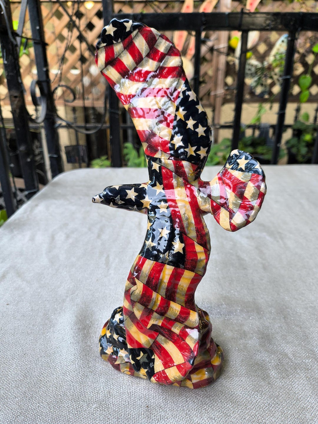 11" Soaring Bald Eagle Wrapped in the American Flag Figurine - Etsy