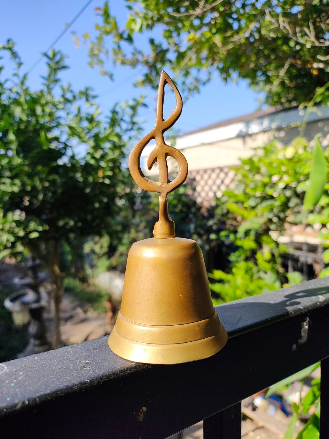 Brass Music Note Bell - Etsy