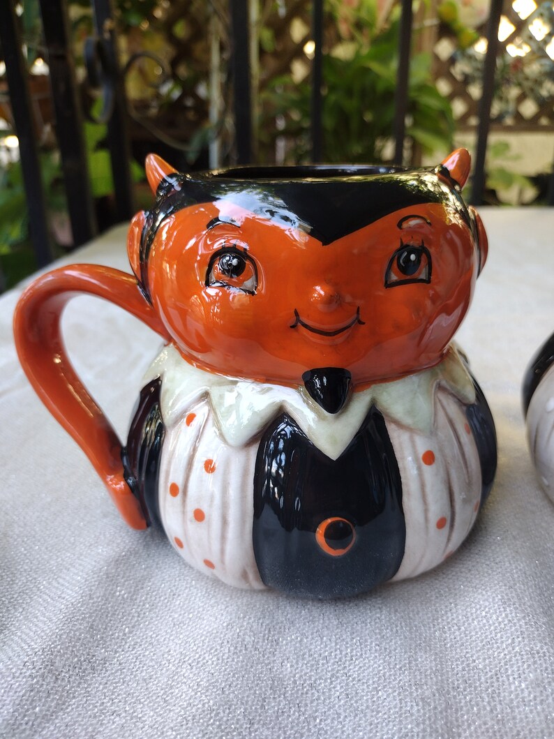 Johanna Parker Design Devil and Vampire Mugs - Etsy