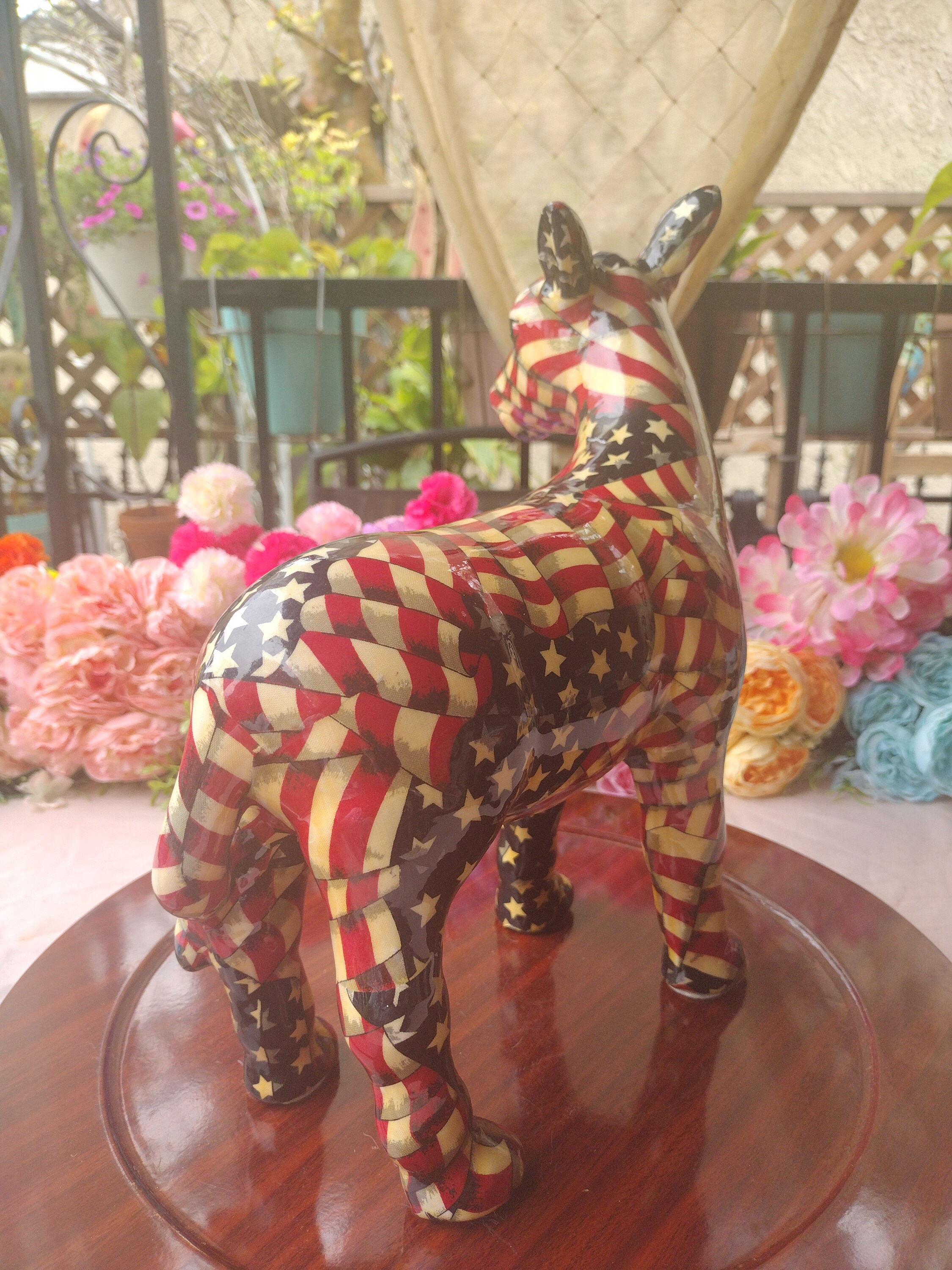 1980's American Flag Donkey Figurine - Etsy