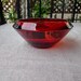 Teleflora Thick Heavy Ruby Red Glass Flared Bowl Vase - Etsy