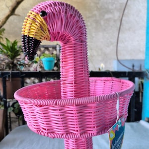 Ciroa Hello Summer Pink Flamingo 2 Tier Serving Stand Resin Wicker - Etsy