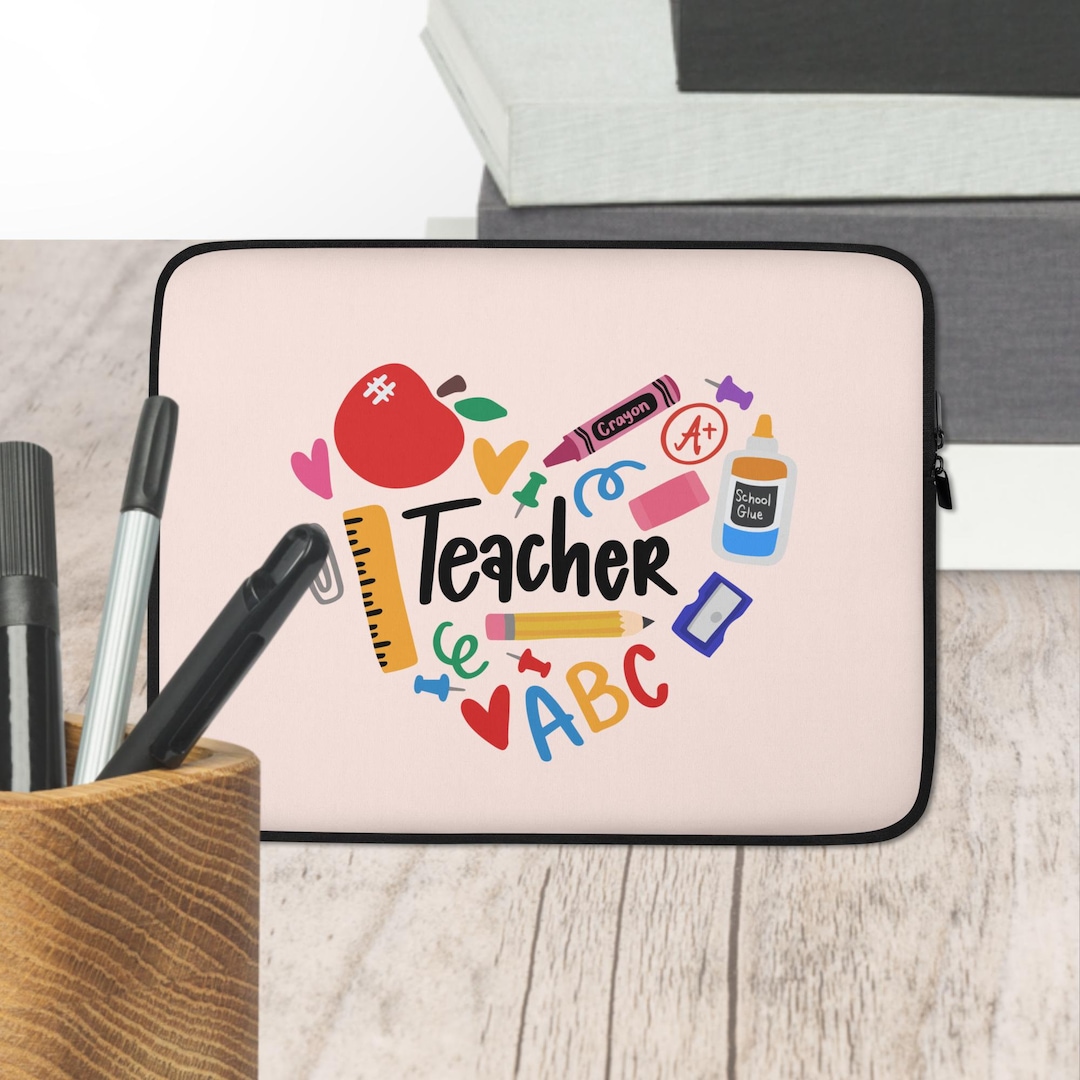 Personalized Teacher Laptop Case, Teacher Gift, Apple Gift, Pink ...