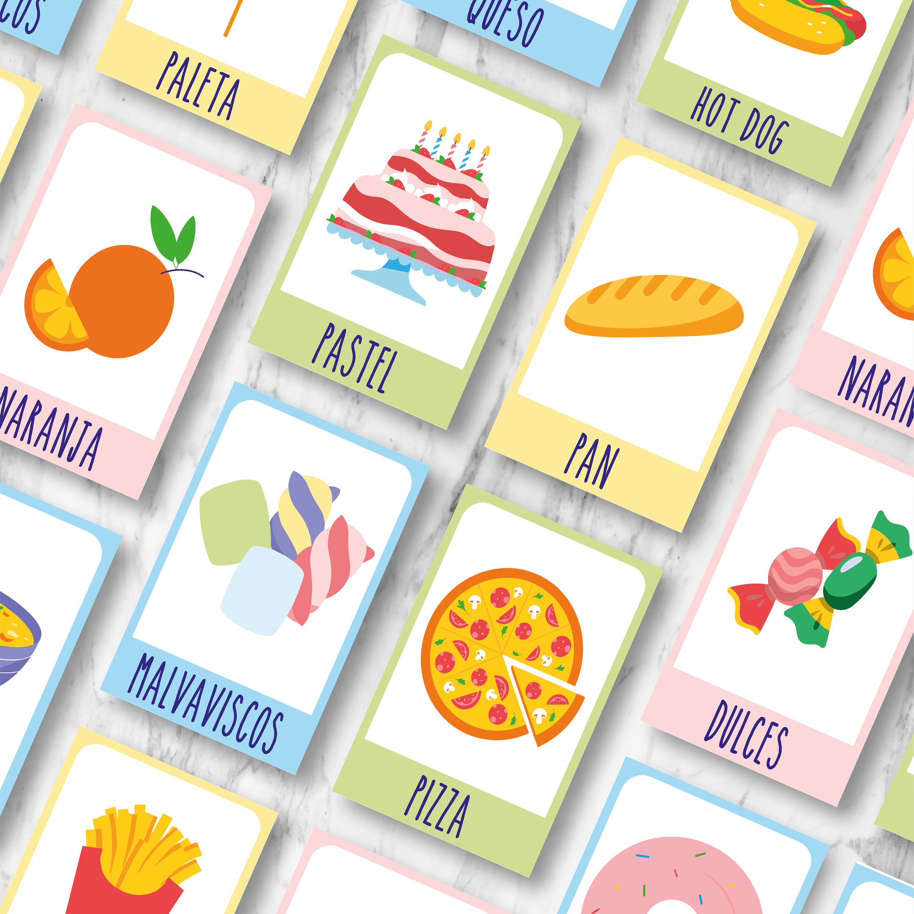 16 Food Flashcard, Interactive Cards, Montessori Cards, Kids Cards ...