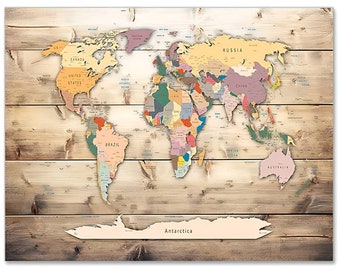 Diamond Painting World Map - Etsy