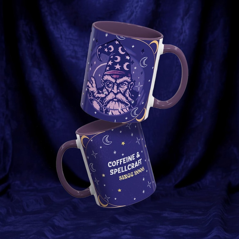 Wizard101 Ambrose Mug - Vintage Moon & Stars Mug | Wizard Gamer Gift - Etsy