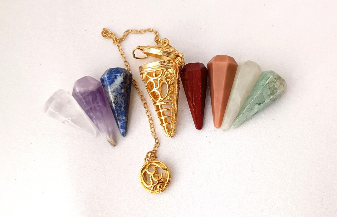 Pendulum 7 Interchangeable Stones Set 7 Pendulums - Etsy